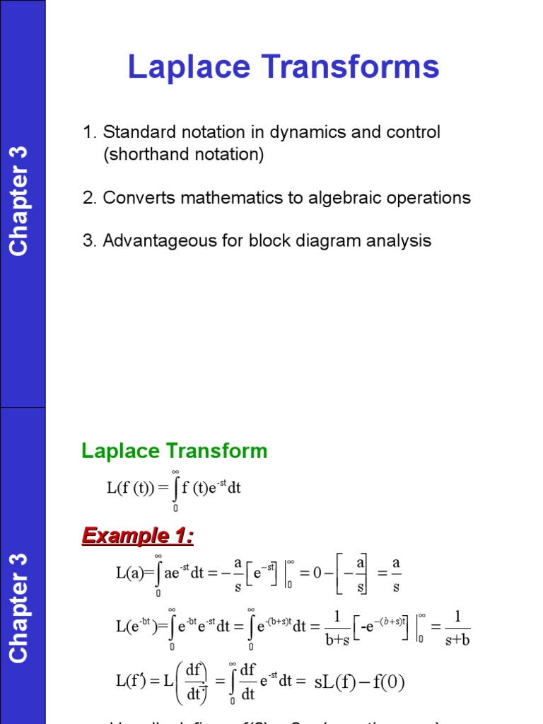 Analysis of Linear Systems Using Laplace Transforms: An Introduction to Block Diagram Reduction ...