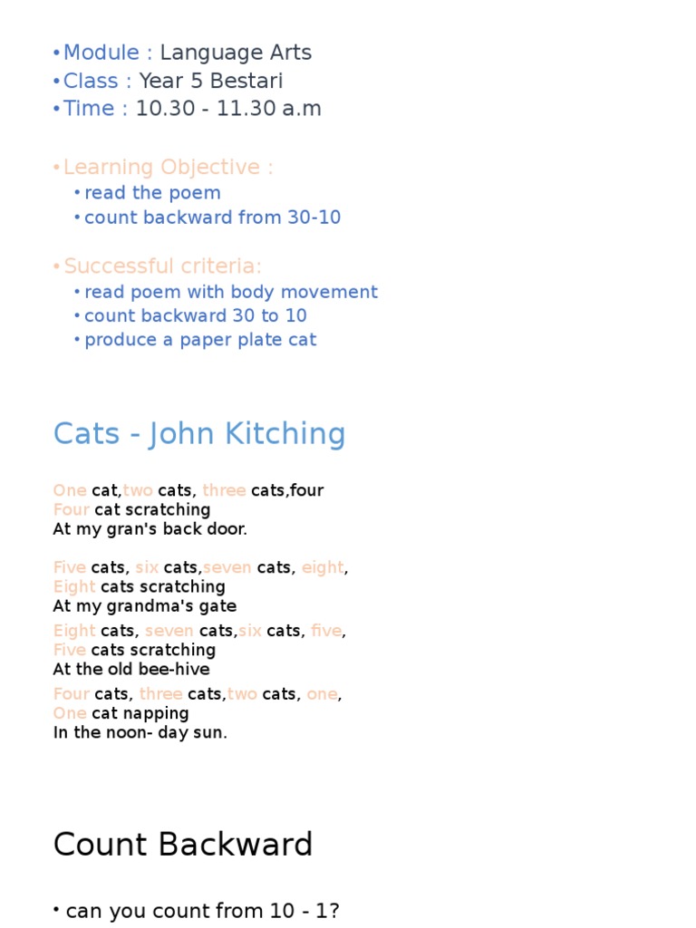 Cats by John Kitching | PDF