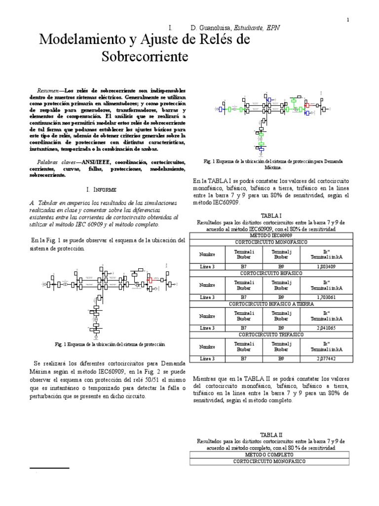 Ajuste de Relés de Sobrecorriente | PDF | Relé | Ingeniería