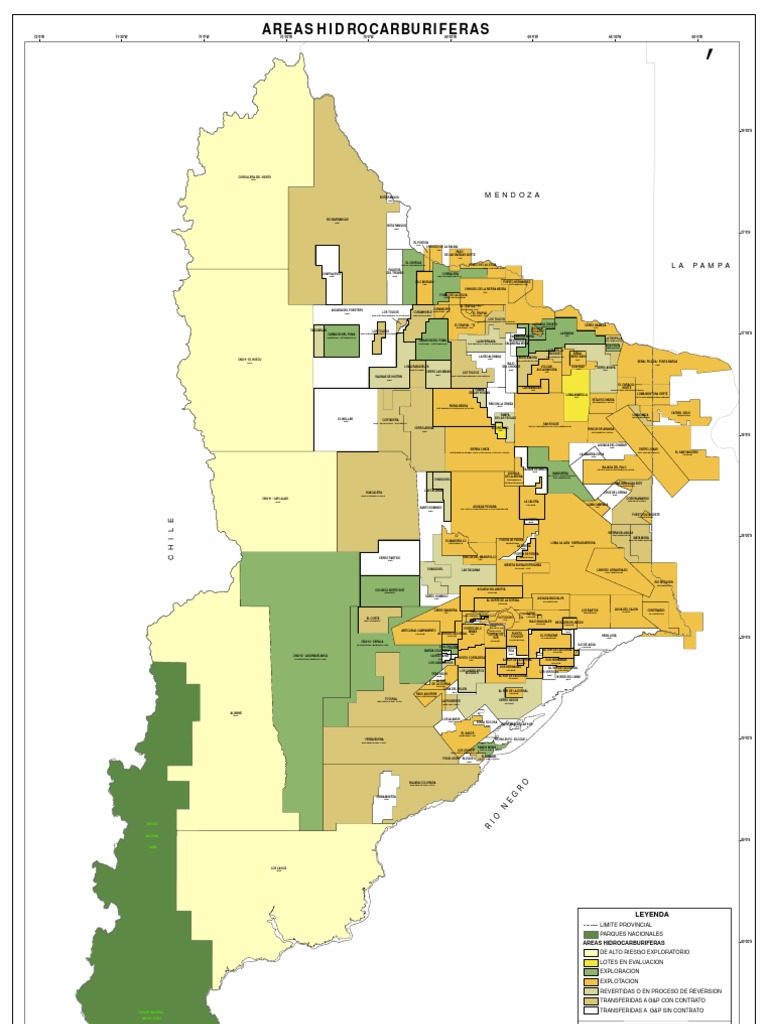 Mapa de Áreas Petroleras en Neuquén | PDF
