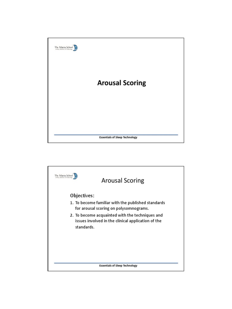 Arousal Scoring - ASSM | PDF | Sleep | Rapid Eye Movement Sleep