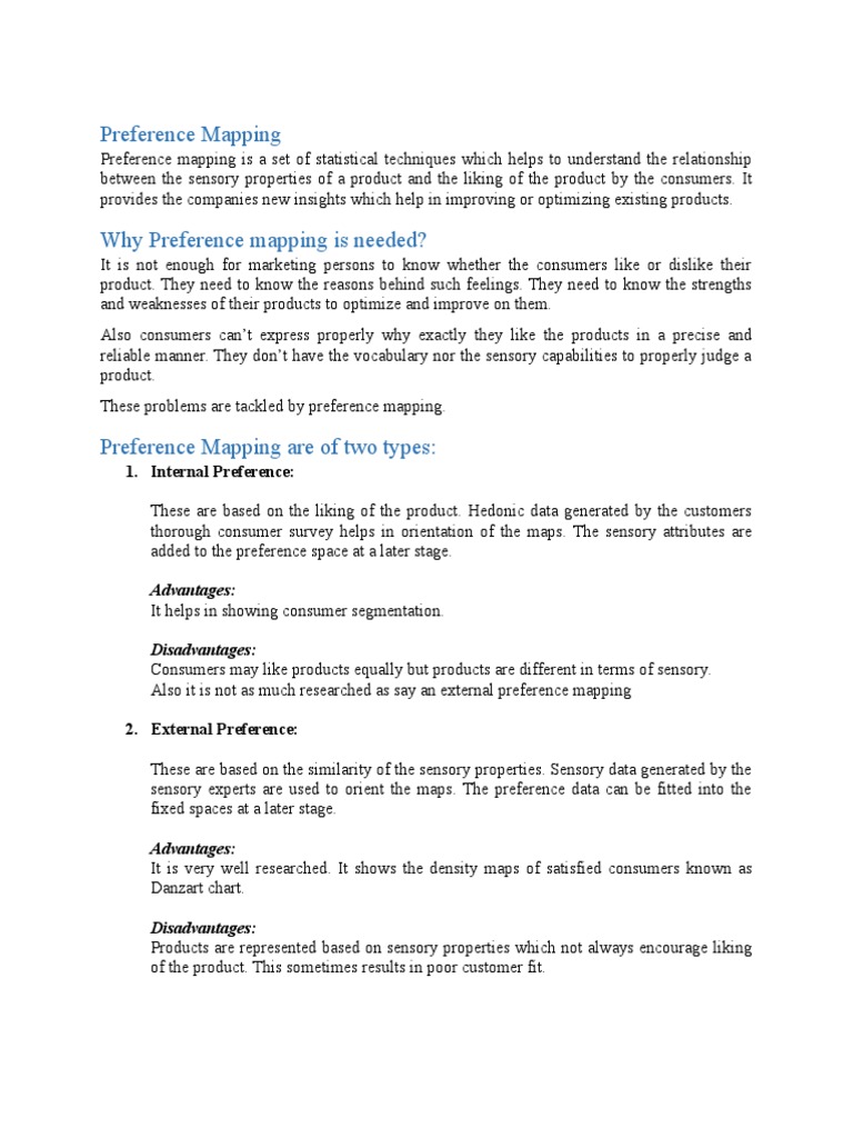 Preference Mapping Final | PDF | Cluster Analysis | Market Segmentation