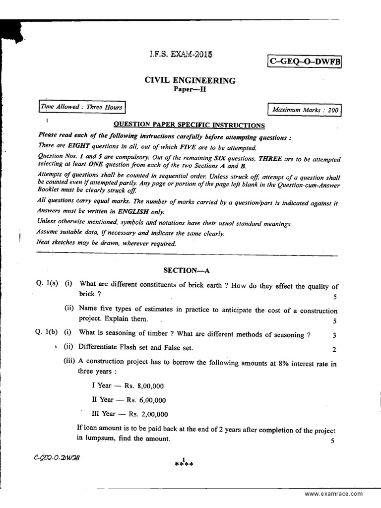 IFS Civil Engineering 2015 Part 2 | PDF | Rail Transport | Concrete
