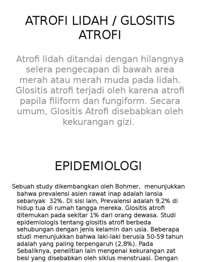 Atrofi Lidah | PDF
