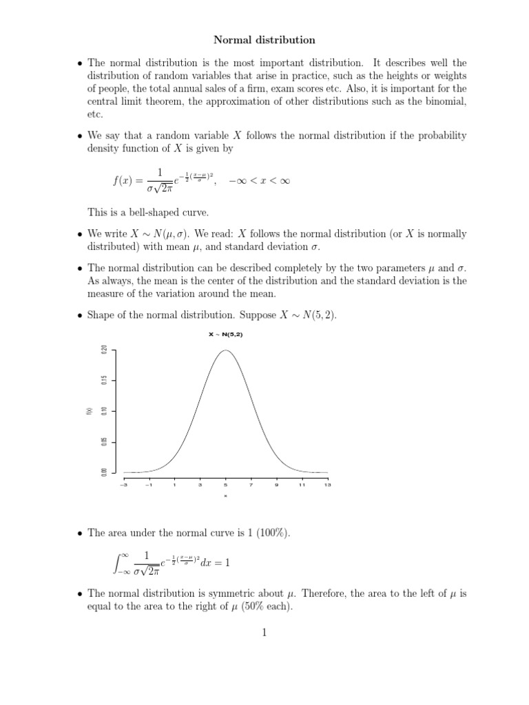 Introecon Normal Dist PDF | PDF | Normal Distribution | Probability ...