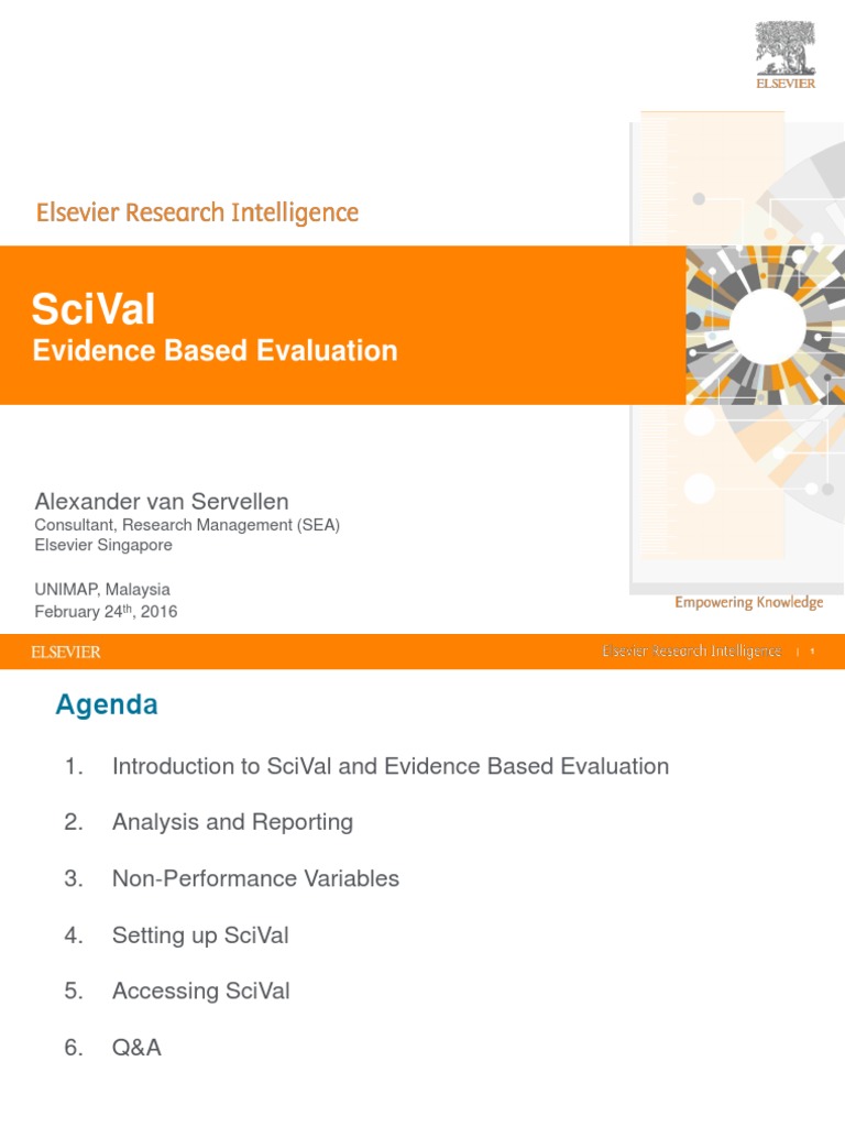 SciVal Evidence Based Evaluation | PDF | Tag (Metadata) | Citation