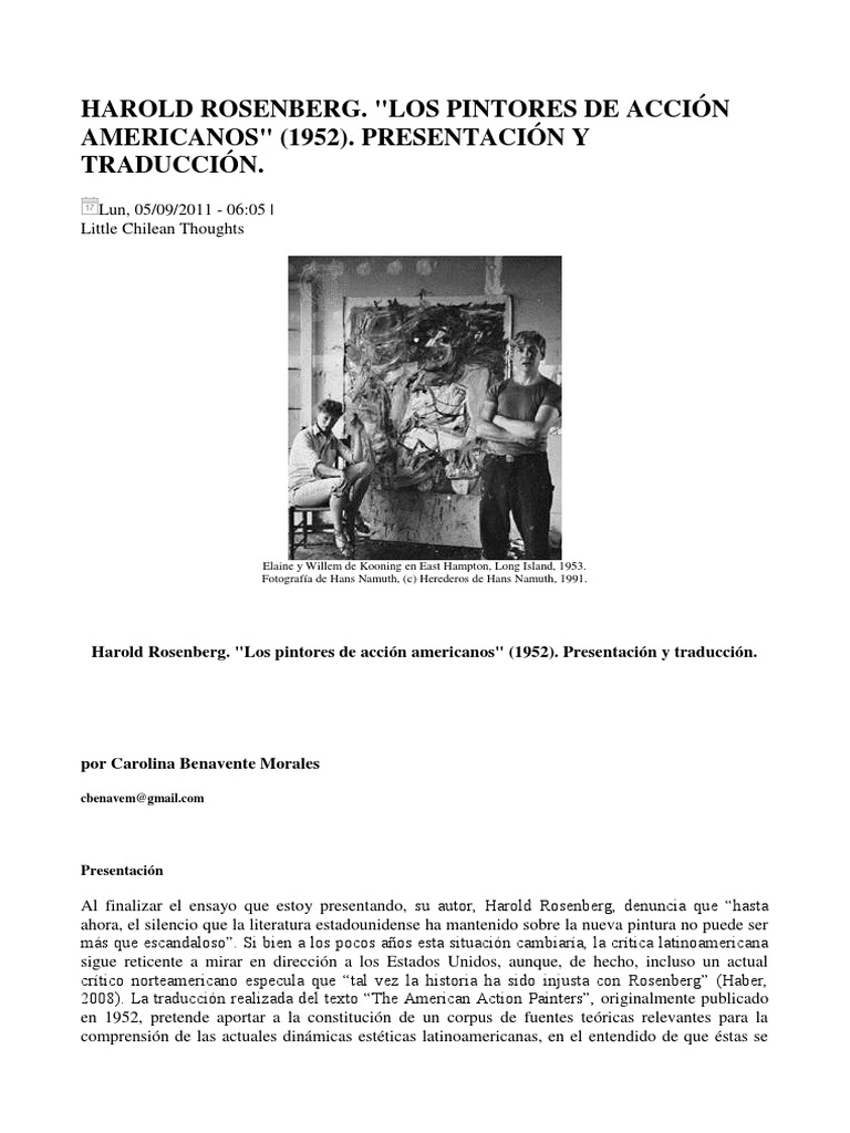 Harold Rosenberg | PDF | Vanguardia | Pinturas