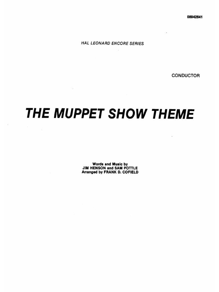Muppet Show Theme Pdf