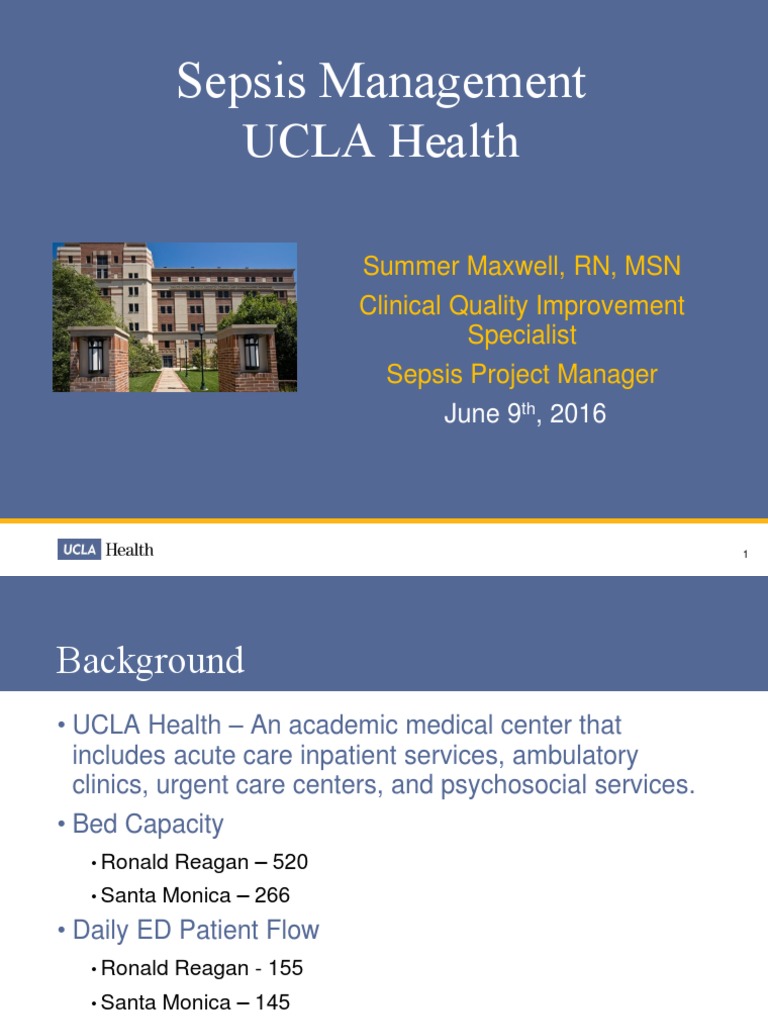 Sepsis Management UCLA Health | PDF | Sepsis | Health Care