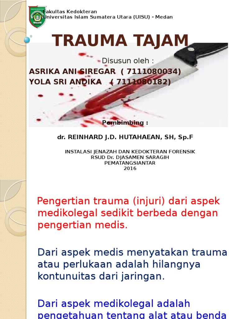 Trauma Tajam | PDF