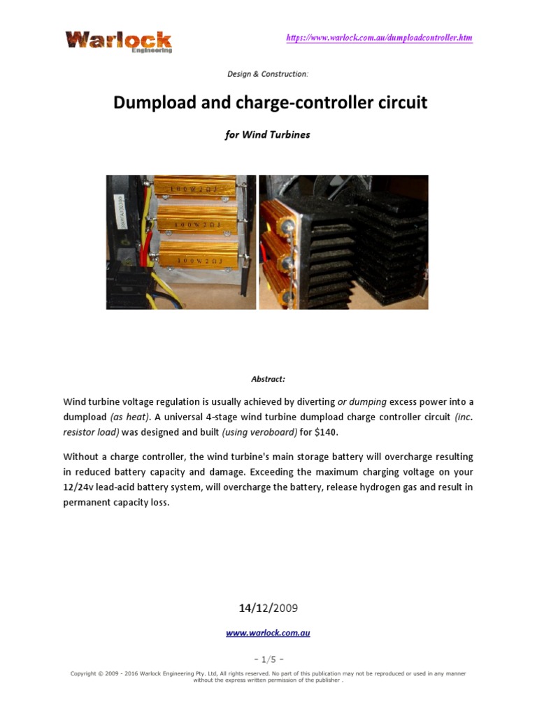 Dump Load Controller | PDF | Battery (Electricity) | Relay