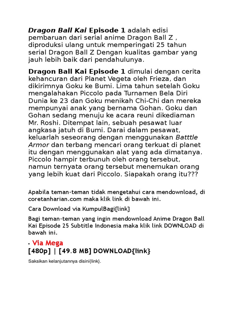 Dragon Ball Kai | PDF