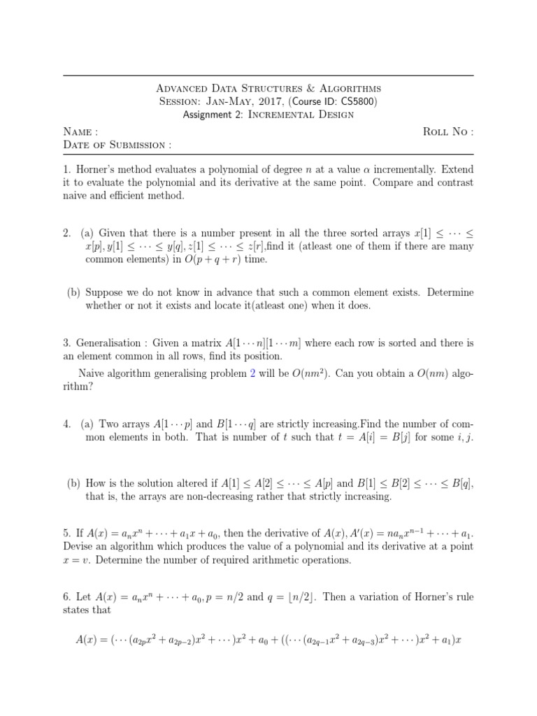 Incremental Design | Download Free PDF | Polynomial | Matrix (Mathematics)