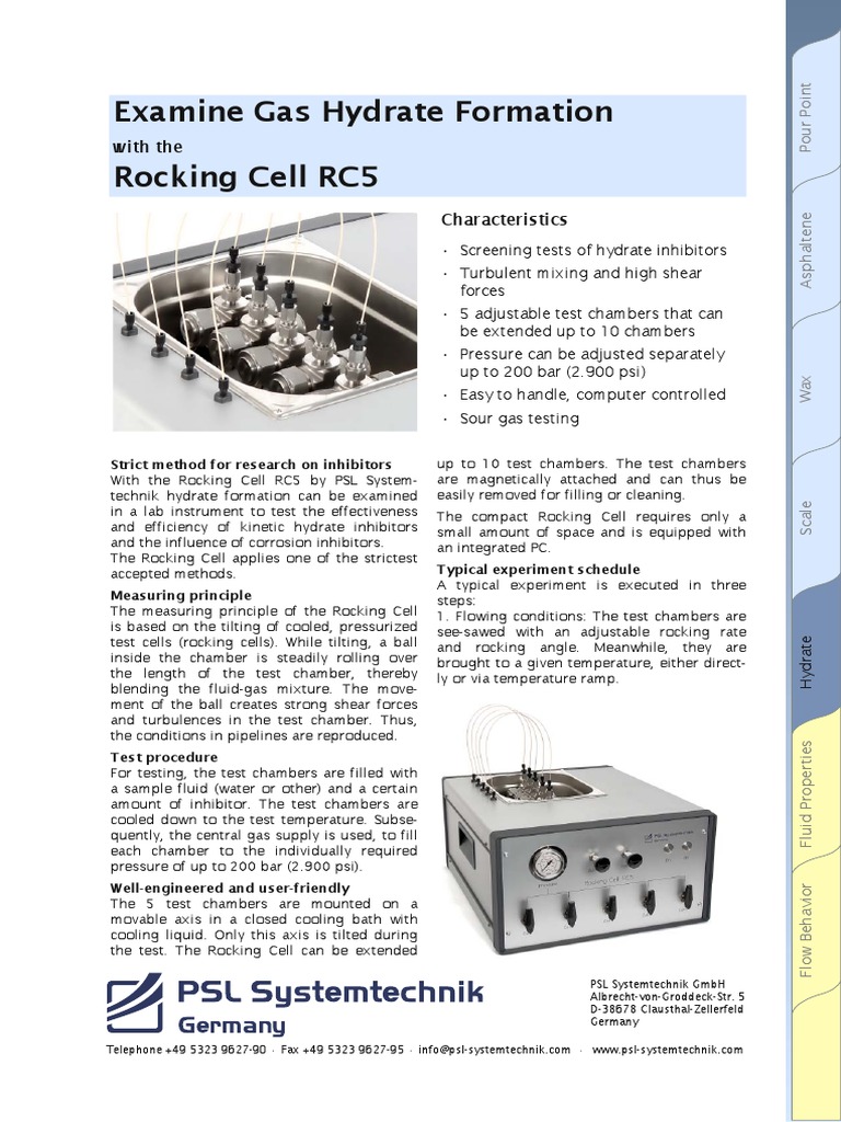 RC5 - Rocking Cell Datasheet | PDF | Gases | Turbulence