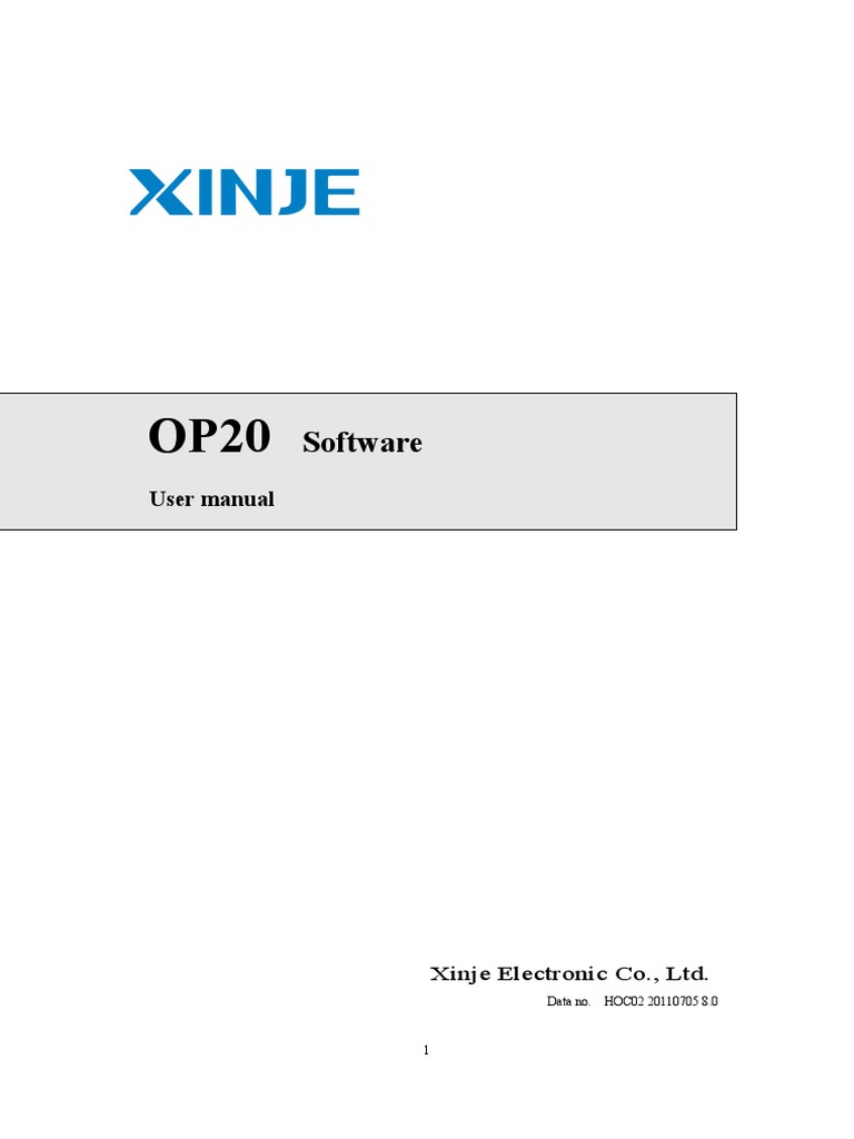 OP20 Programming Manual PDF | PDF | Installation (Computer Programs ...