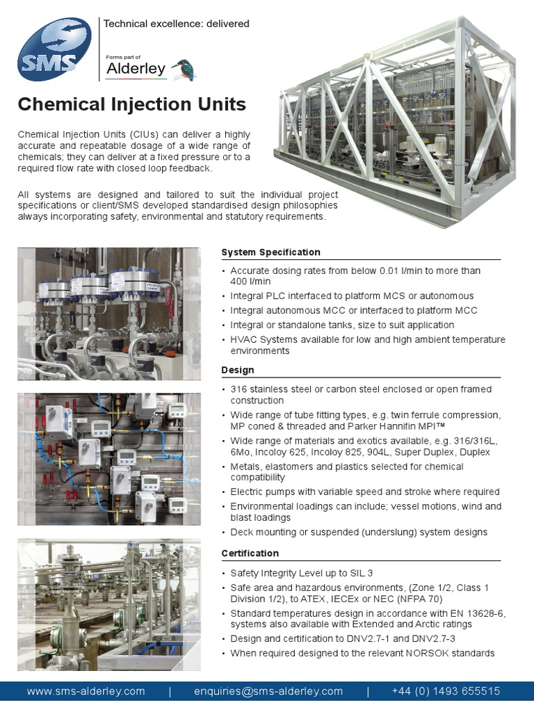 Chemical Injection Unit Datasheet PDF | PDF | Stainless Steel ...