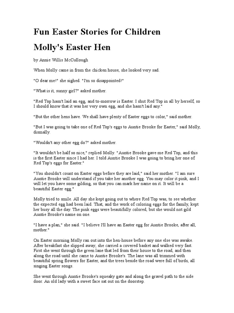 Easter Stories For Children | PDF | Leisure | Nature