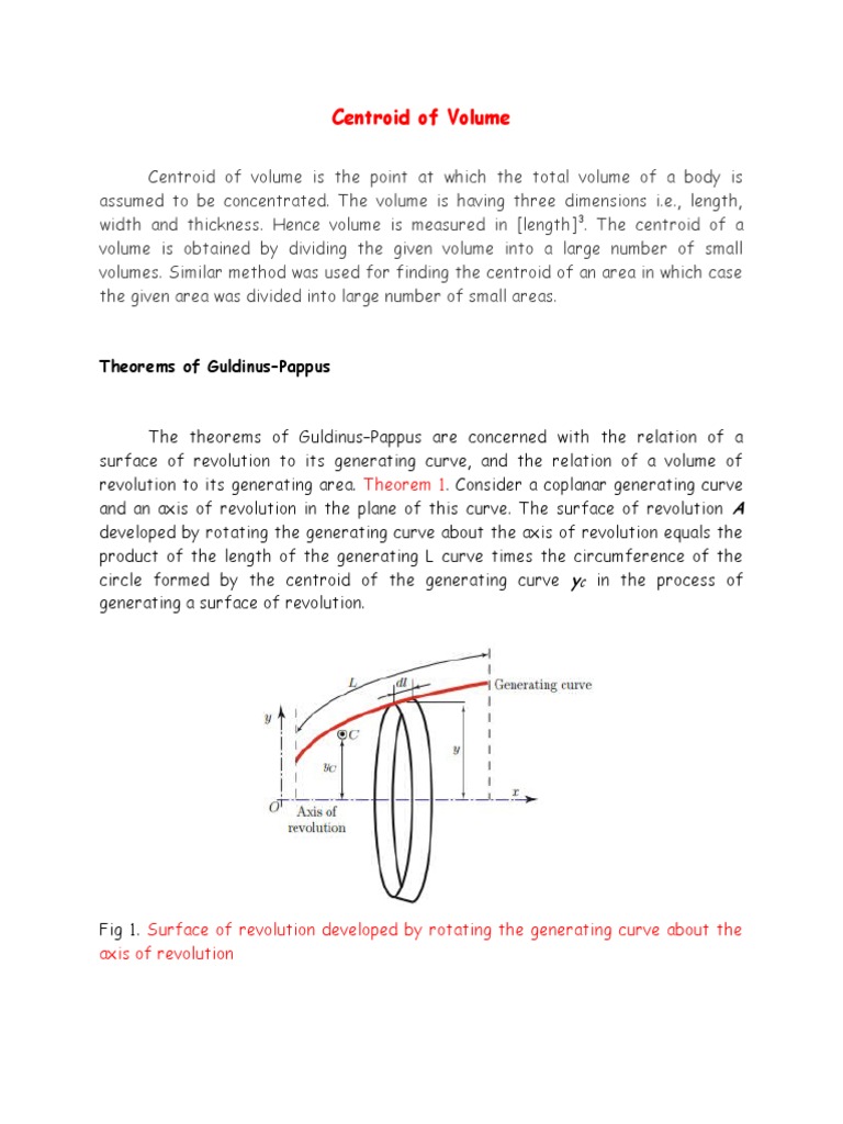 Centroid of Volume | PDF | Cartesian Coordinate System | Circle