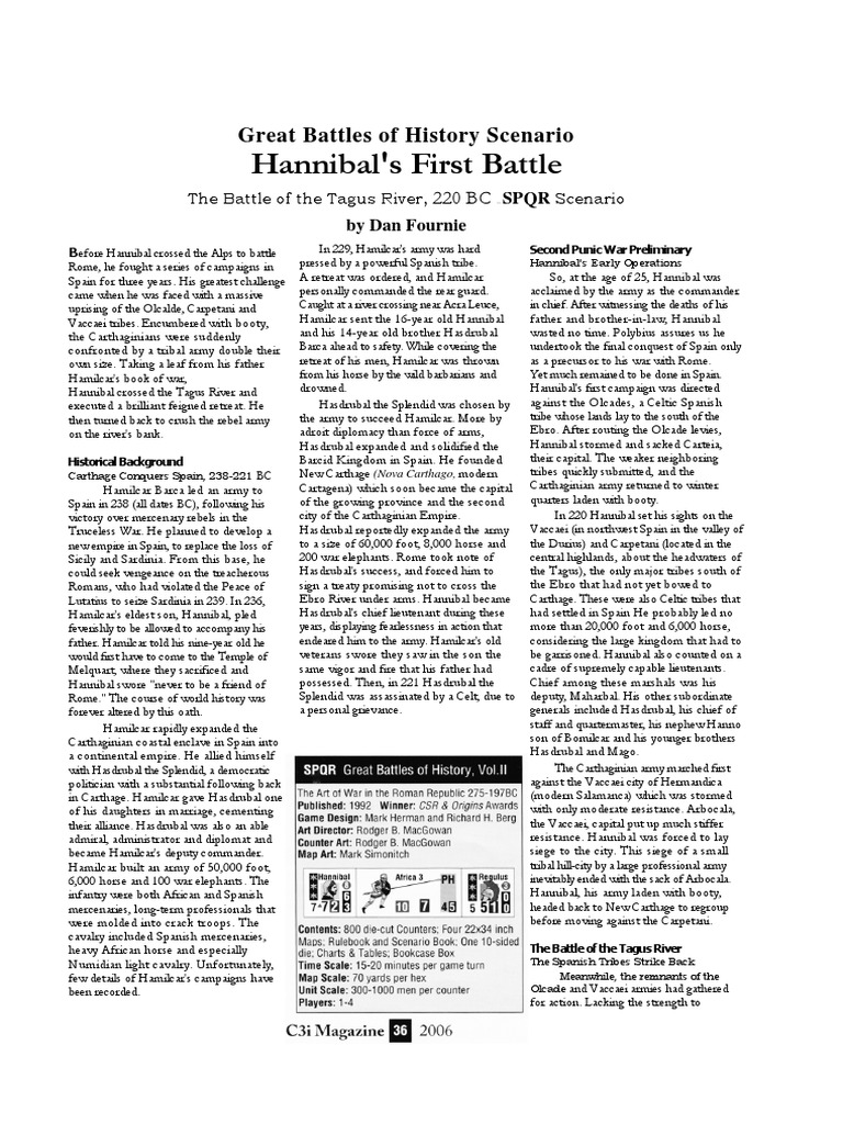 Hannibal's Tactical Triumph | PDF | Hannibal | Punic Wars