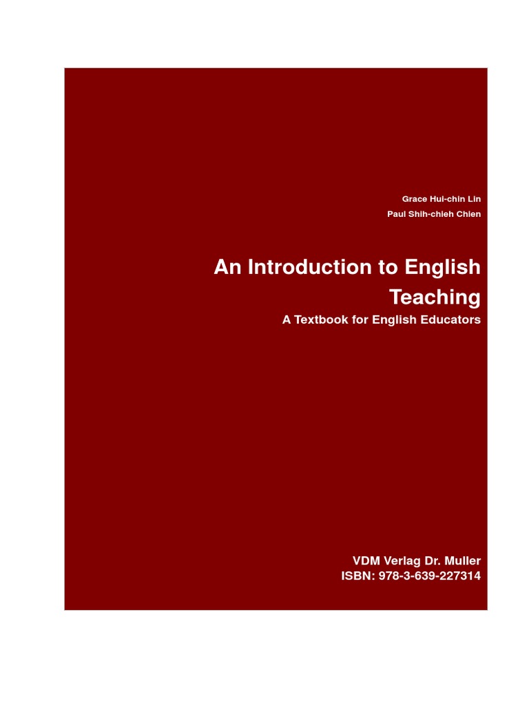 An Introduction To English Teaching A Textbook For English Educators ...