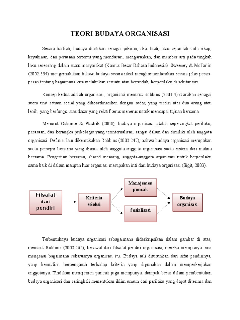 Teori Budaya Organisasi | PDF