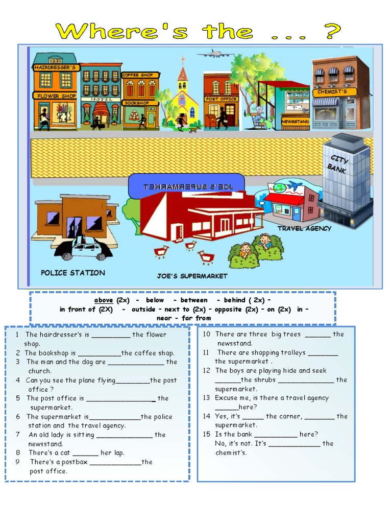 Prepositions of Location | PDF