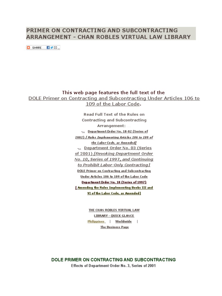 Contracting & Subcontracting Guide | PDF | Independent Contractor | Employment