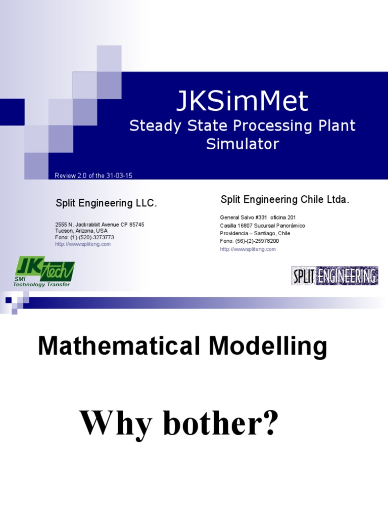 Jksimmet: Steady State Processing Plant Simulator | PDF | Mathematical Model | Simulation