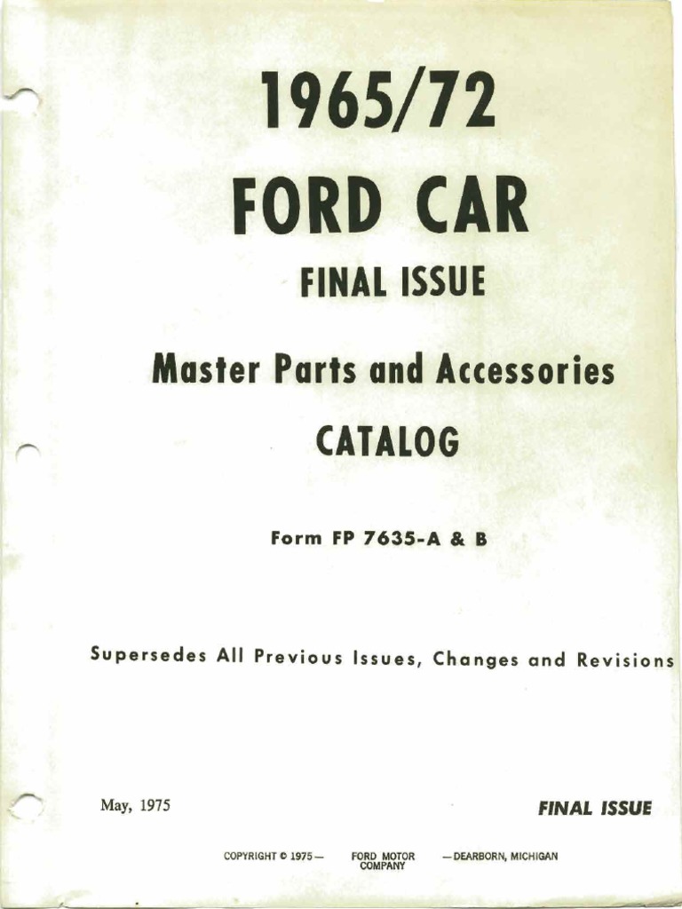Ford Diagrams and Exploded Views 65-72 | PDF