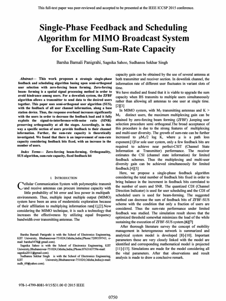 Mimo Capacity Pdf Mimo Telecommunications