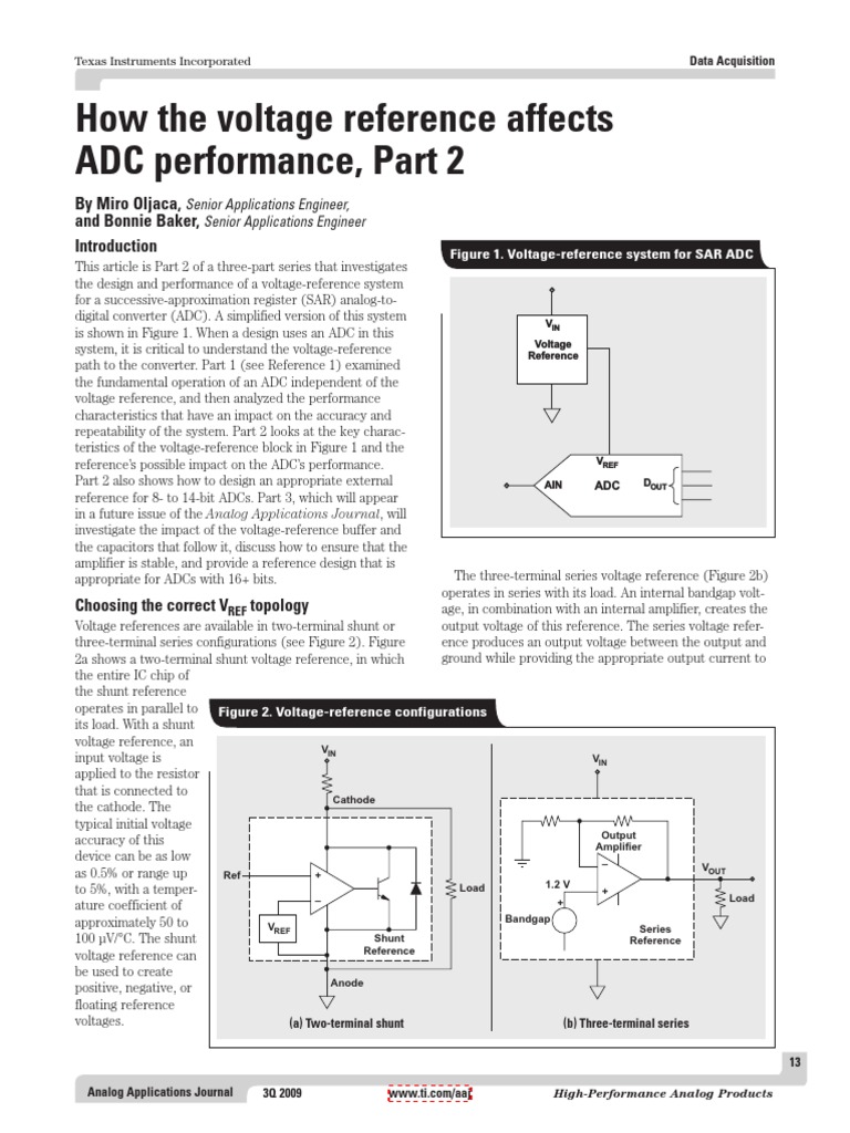 How The Voltage Reference Affects ADC Design Part 2 PDF | PDF | Analog ...