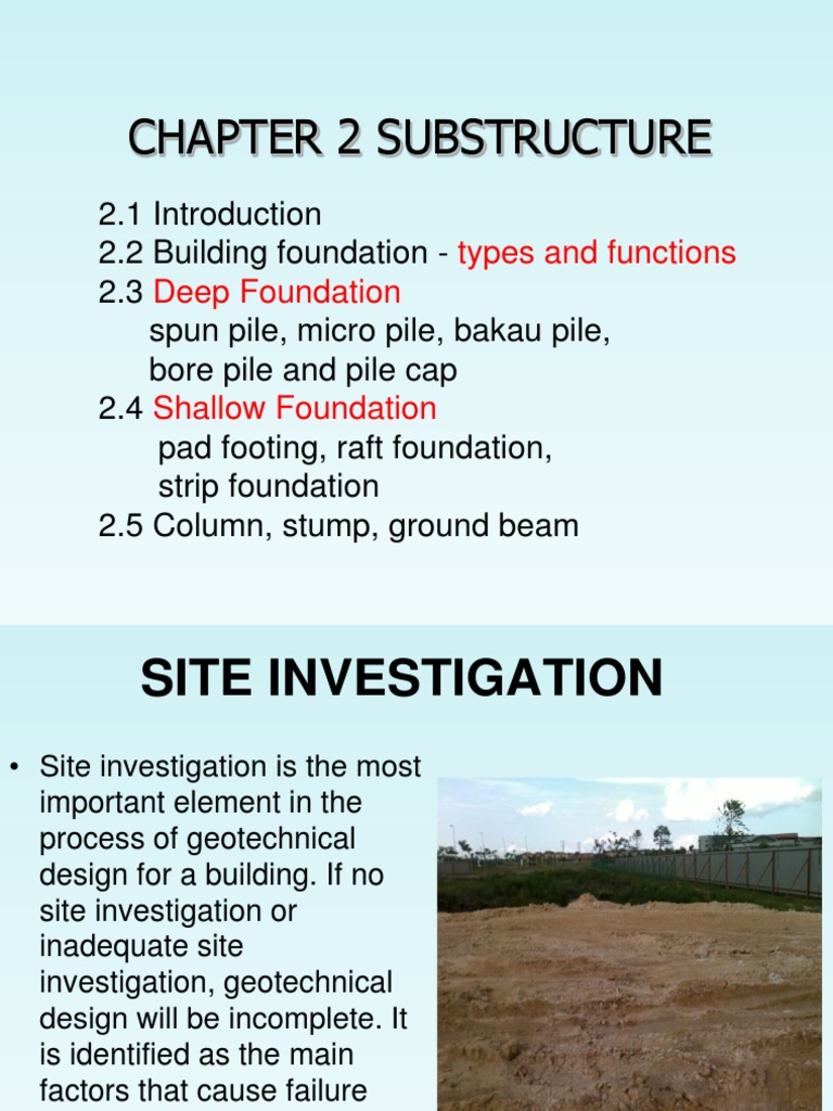 Foundations: Design Considerations and Types | PDF | Deep Foundation | Drilling Rig