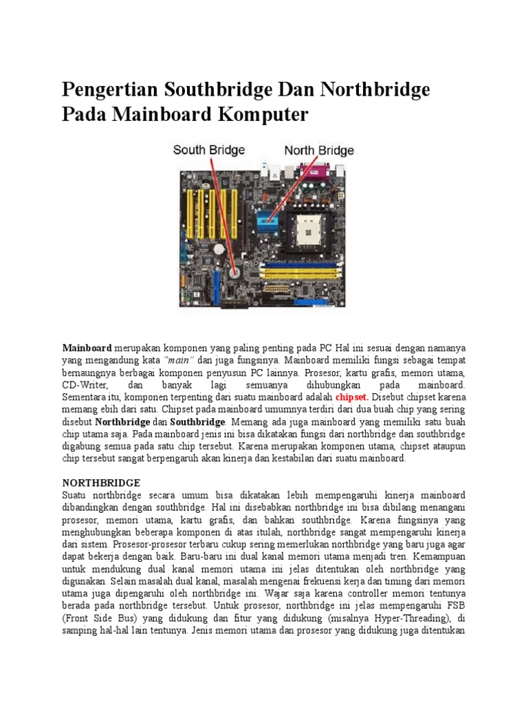 Pengertian Southbridge Dan Northbridge Pada Mainboard Komputer | PDF