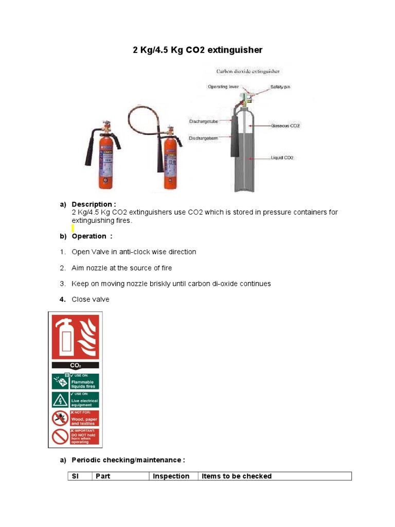 CO2 4.5 KG Fire Extinguisher | PDF