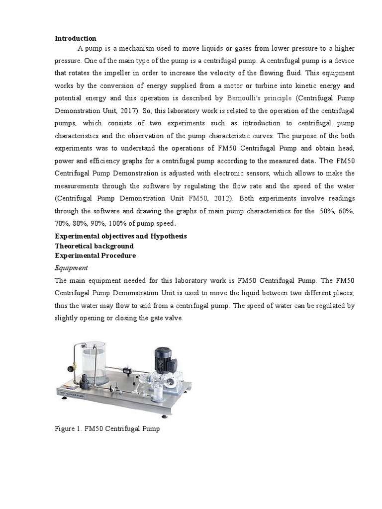 Lab Report 2 Group1 | PDF | Pump | Mechanical Engineering
