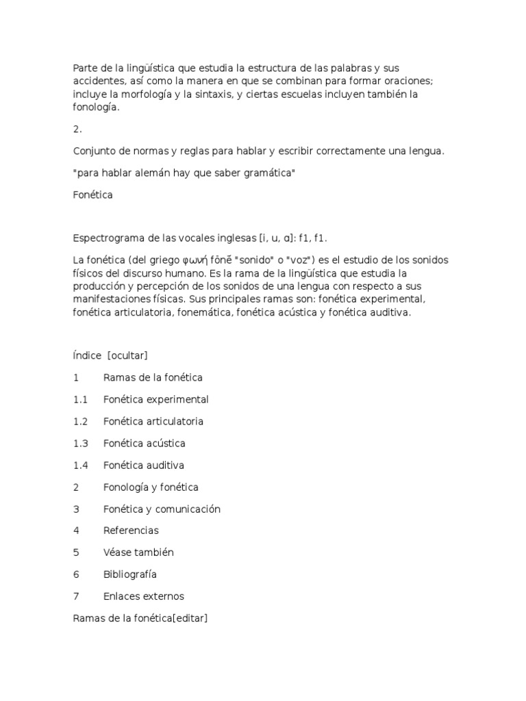 Fonética: estudio de los sonidos del habla | PDF | Fonema | Sonido