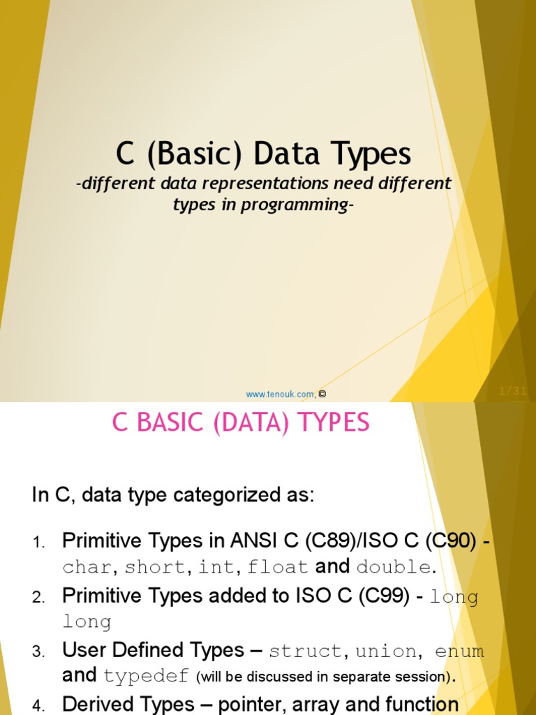 C Programming Data Type | PDF | Data Type | Integer (Computer Science)