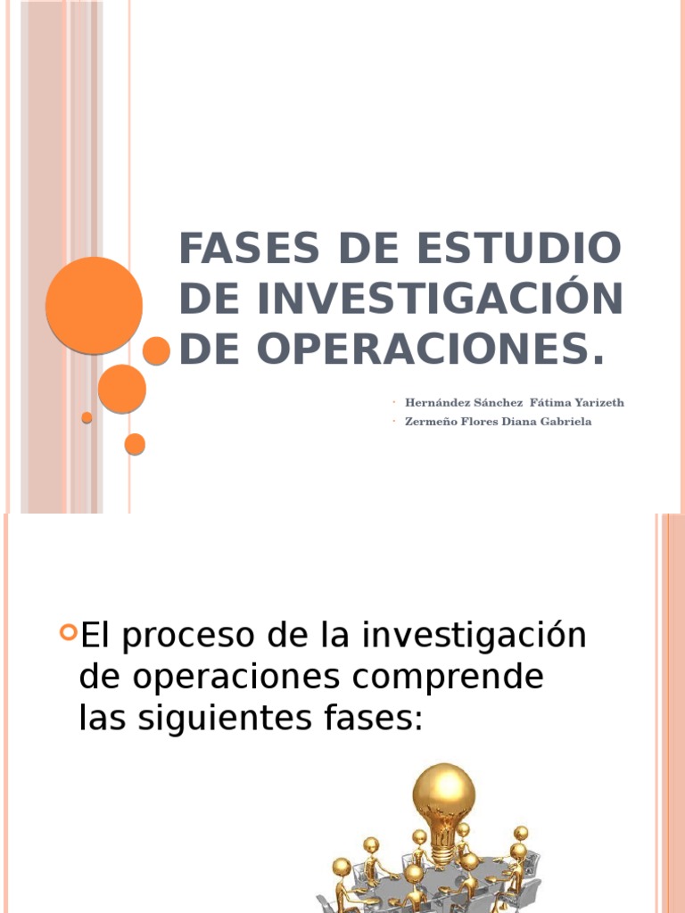 Fases de Estudio de Investigación de Operaciones | PDF
