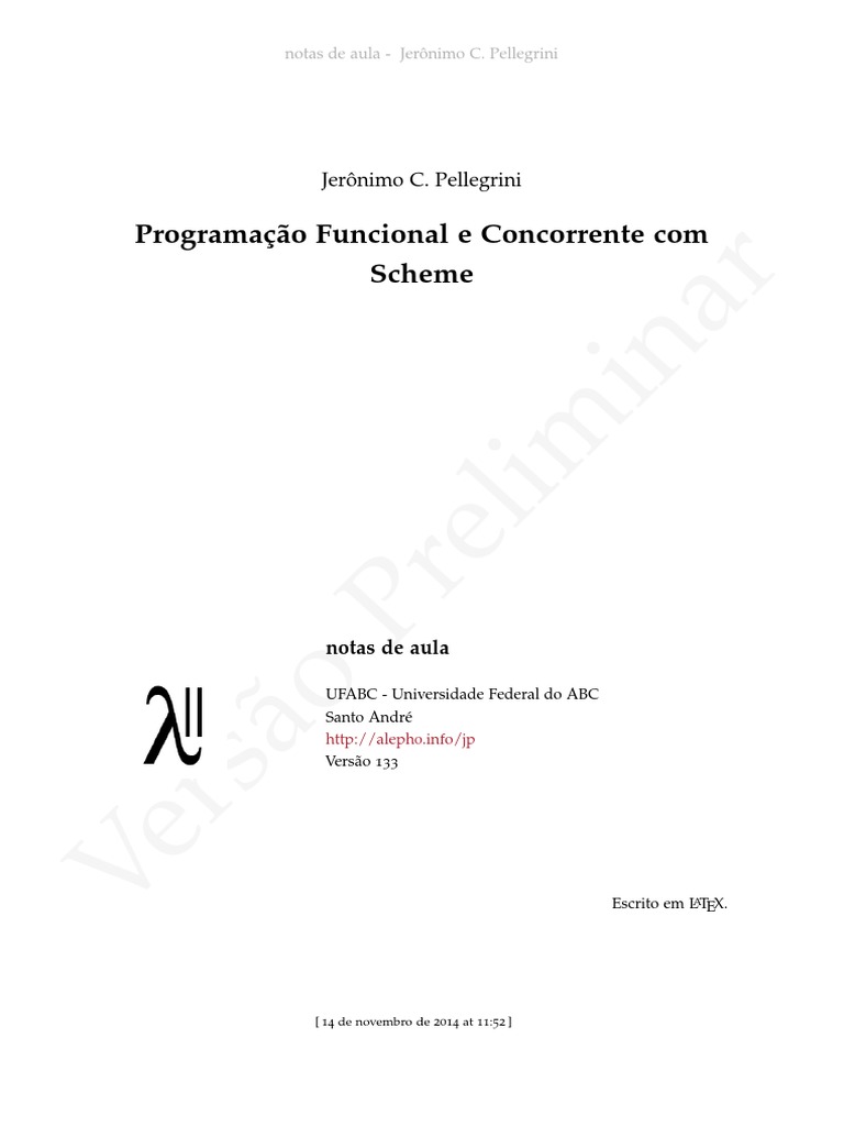 Scheme PDF | PDF | Esquema (linguagem de programação) | Programação de ...
