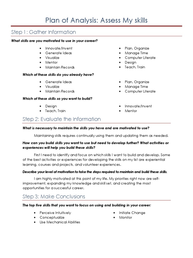 Nlc-Plan of Analysis pt1 | PDF | Career & Growth