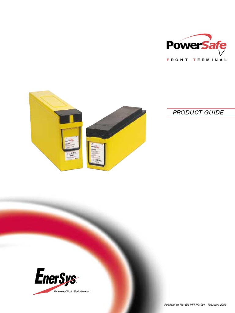 Enersys 12V Frontal Batteries Info.pdf | Battery (Electricity ...