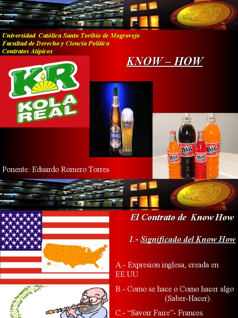 Contrato de Know How | PDF | Saber como | Patentar