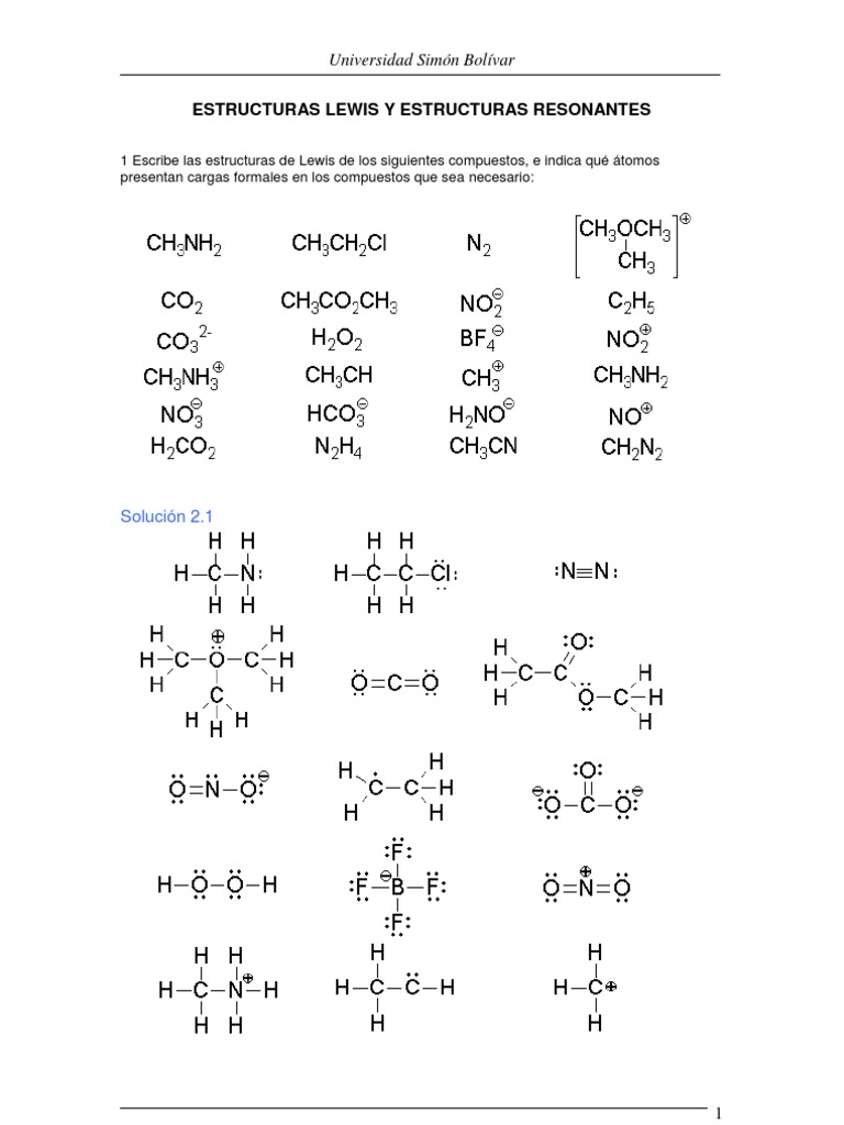 Estructuras Resonantes - Ejercicios Resueltos | PDF | Aromaterapia ...