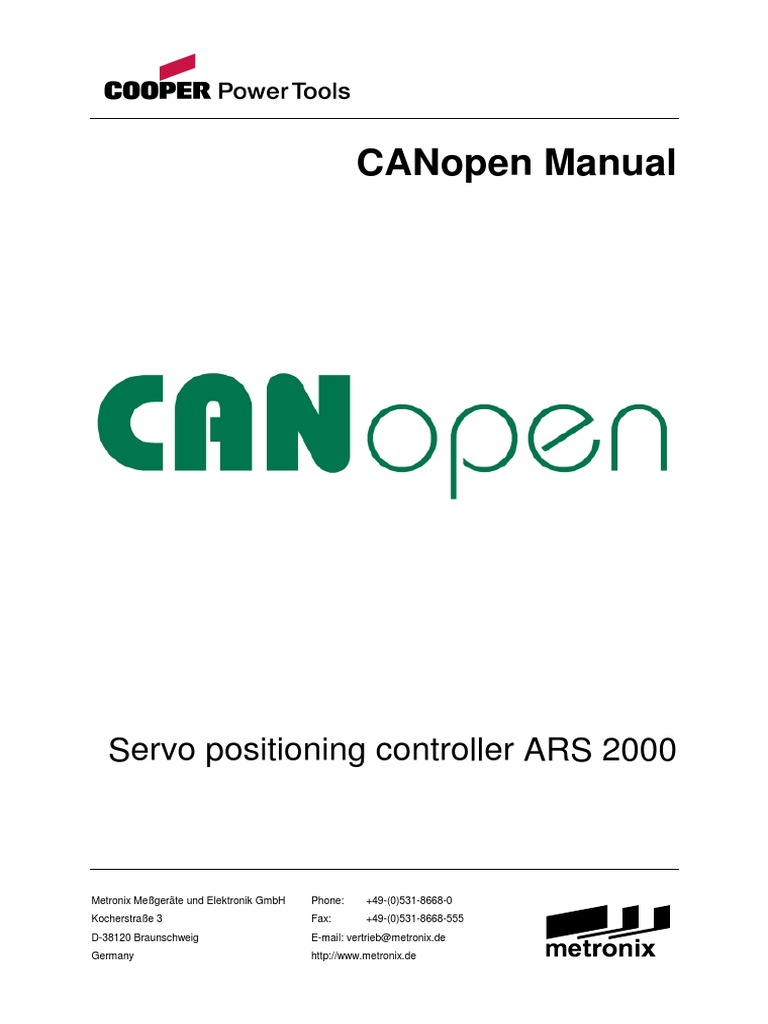 CanOpen Manual ARS2000 1p6 | PDF | Electrical Engineering | Computer Engineering