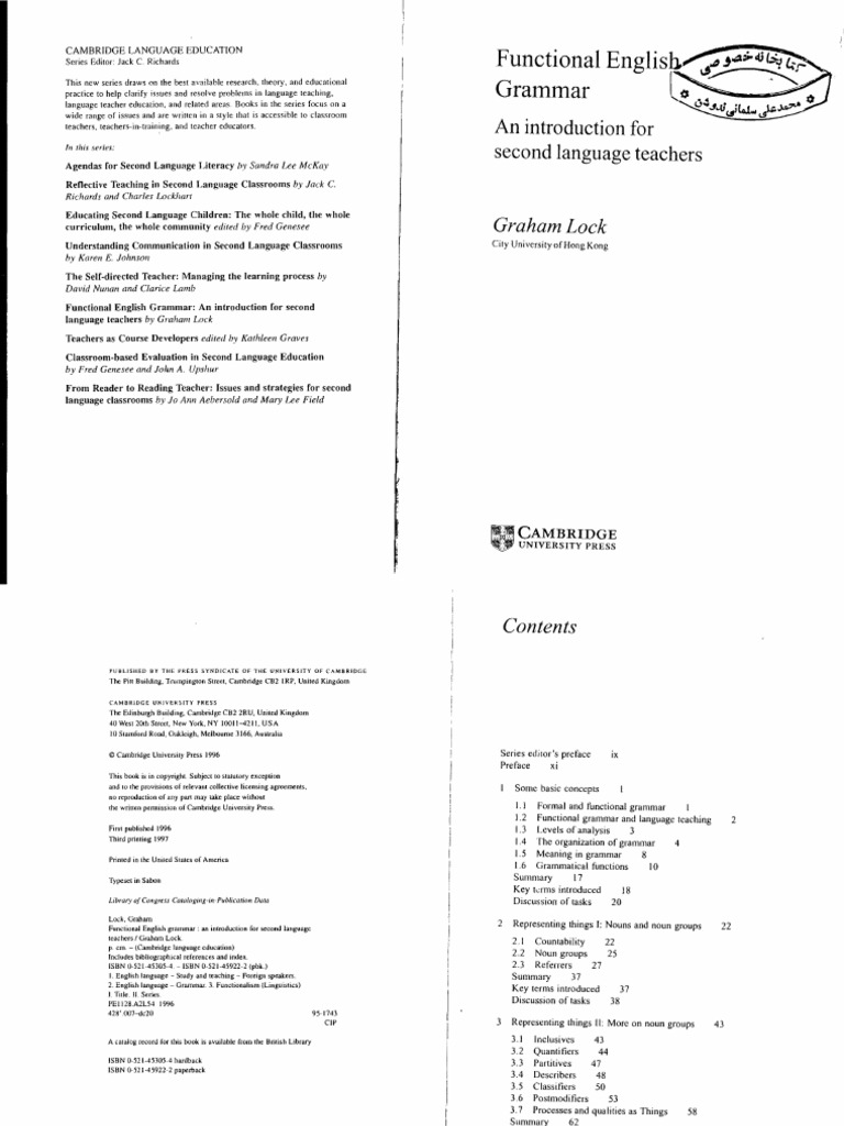 Functional Grammar Lock PDF | PDF | Phrase | Preposition And Postposition