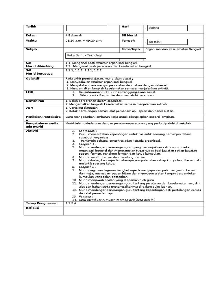 RPH RBT Tahun 4 - Baru | PDF