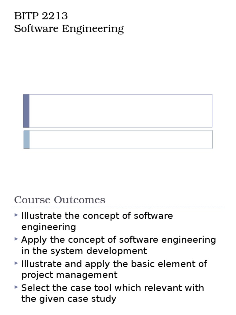 BITP 2213 Software Engineering | PDF | Software | Computer Science