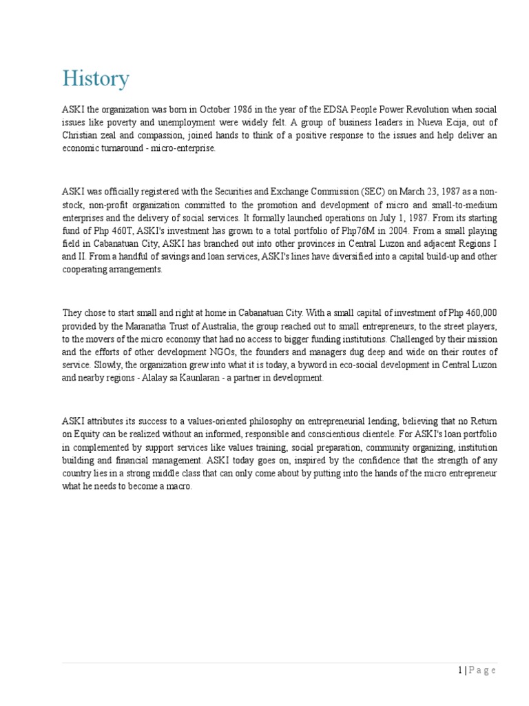 History Of Aski Pdf Entrepreneurship Economies