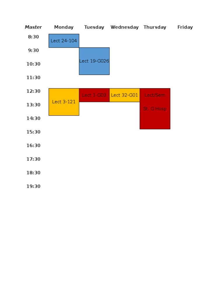 Weekly Physics Class Schedule | PDF