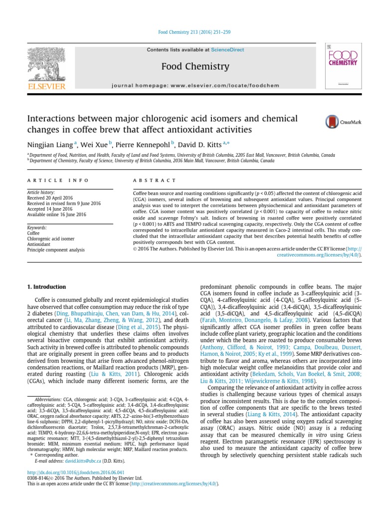 Coffee Antioxidant | PDF | Coffee | High Performance Liquid Chromatography